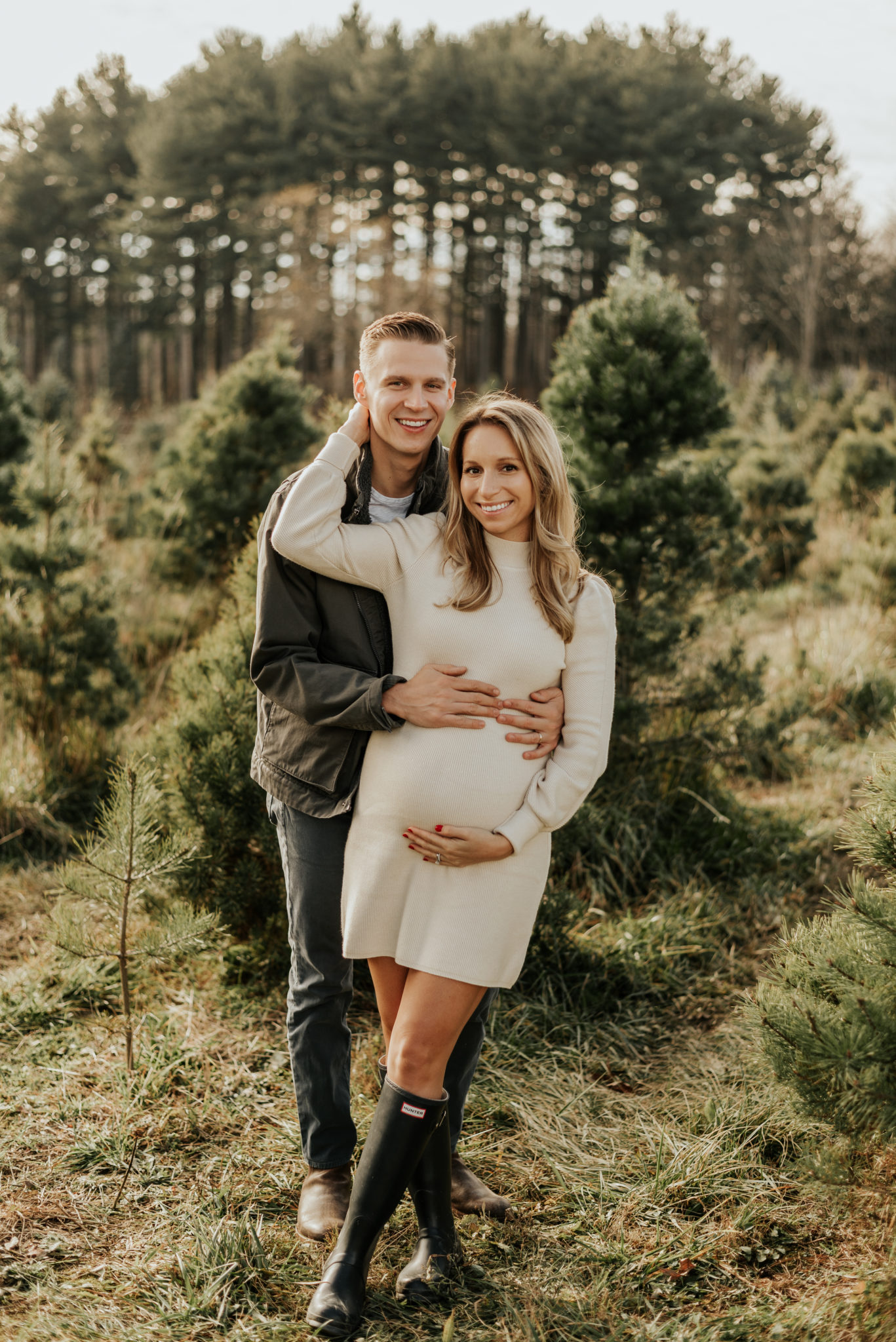 Maternity session at Medina Christmas Tree Farm